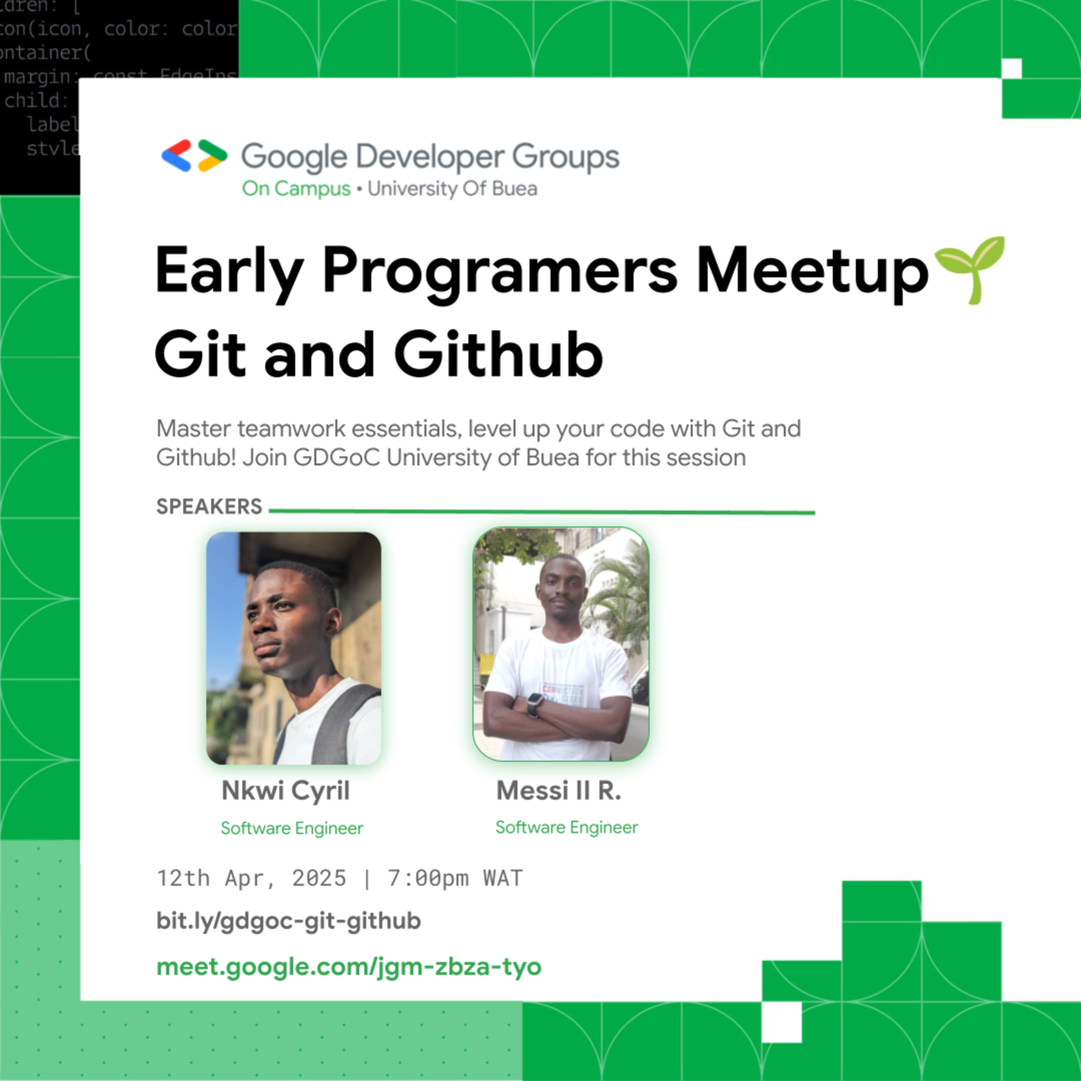 See Early Programers Meetup🌱: Git and Github at Google Developer Groups GDG on Campus University ...